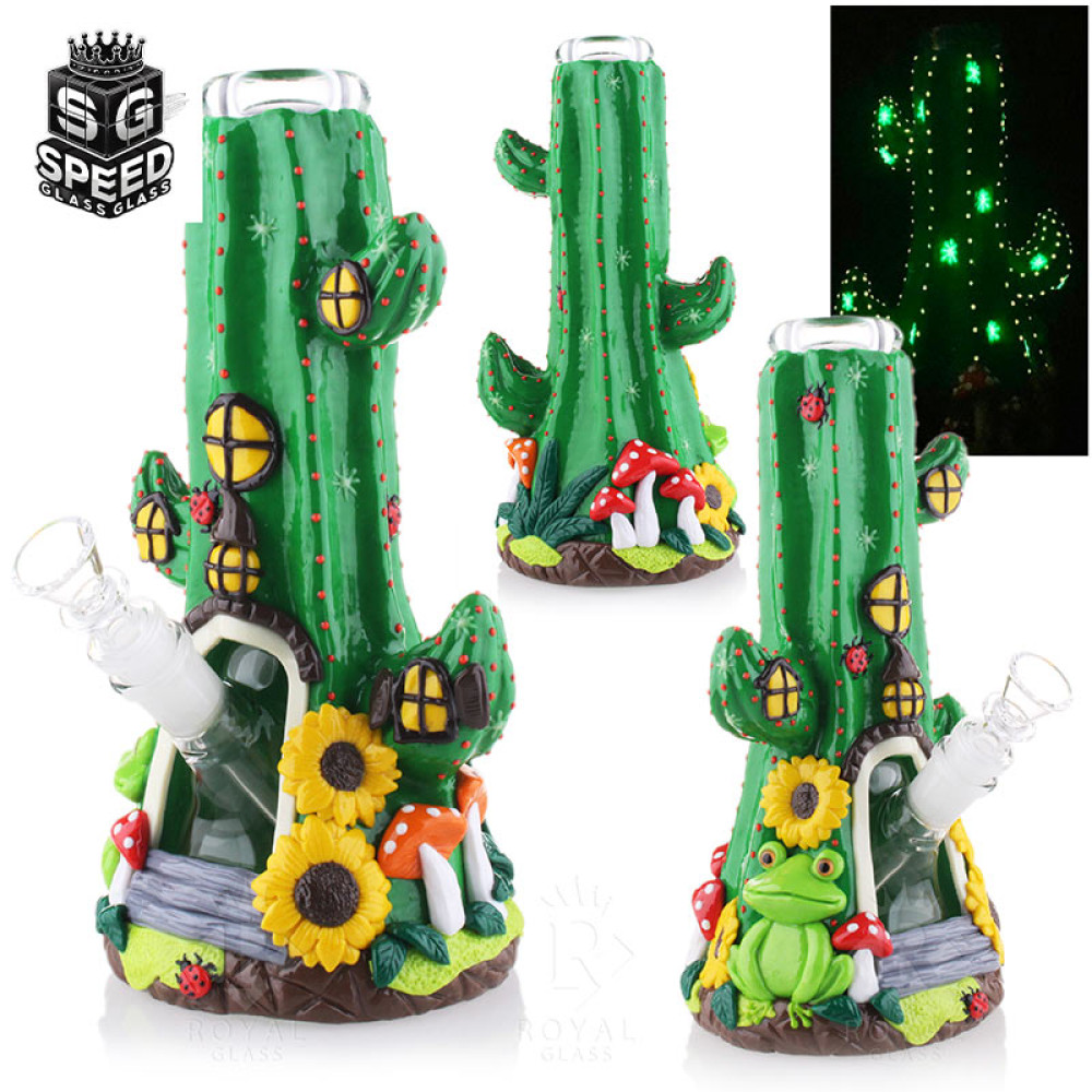10 INCH HAND PAINTED BEAKER TBCO WATER PIPE 1086GM