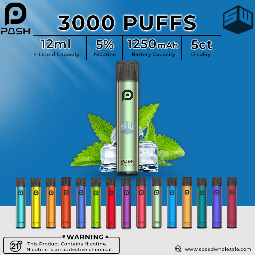 Posh Plus 3000 Puffs Disposable Vape | Speed Wholesale
