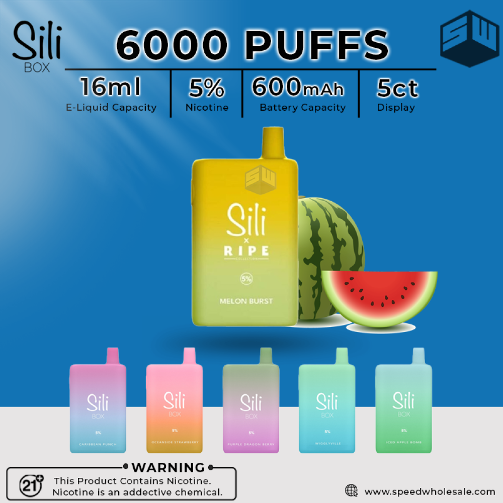 Sili X Ripe Turbo Hit 6000 Puffs Rechargeable Disposable ...