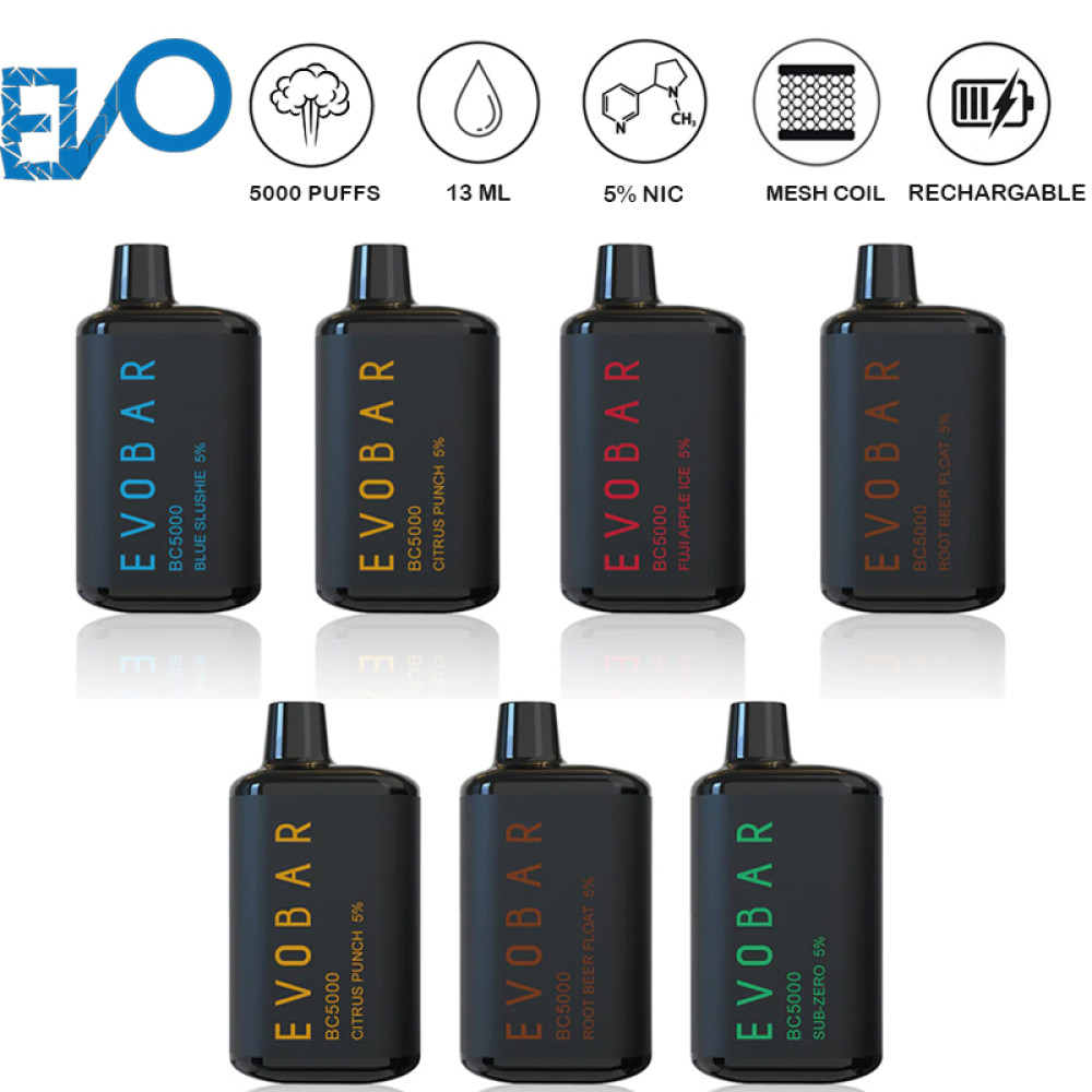 Evobar Black Edition 5000 Puffs Disposable Vape 10ct | Speed ...