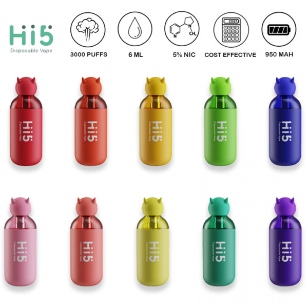 Hi5 3000 Puffs Disposable Vape 6ct | Speed Wholesale